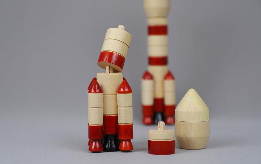 Shop ISRO PSLV 4 Stage Rocket | Wooden DIY Model Online – indic ...