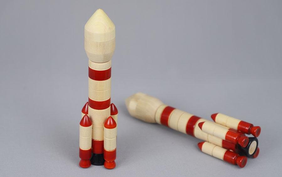 Shop ISRO PSLV 4 Stage Rocket | Wooden DIY Model Online – Indic ...