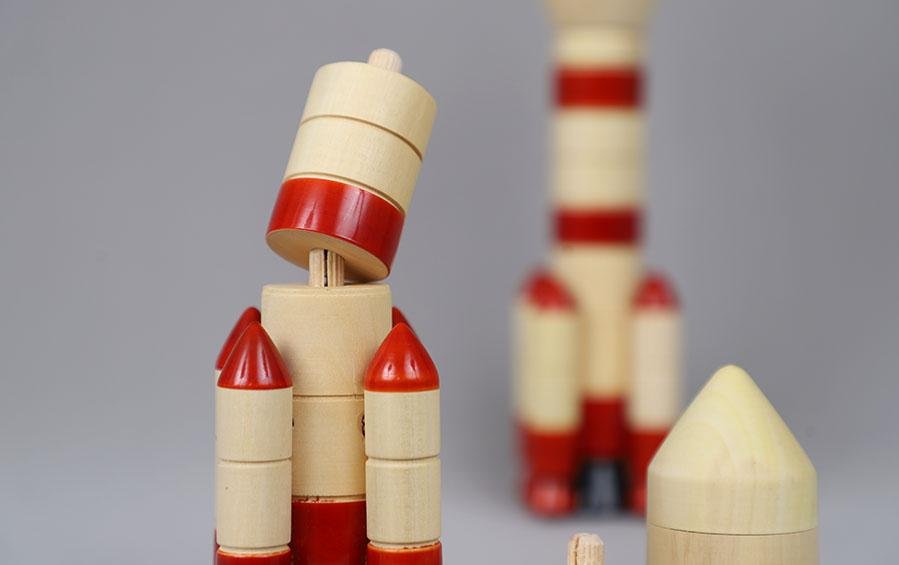 Shop ISRO PSLV 4 Stage Rocket | Wooden DIY Model Online – indic ...