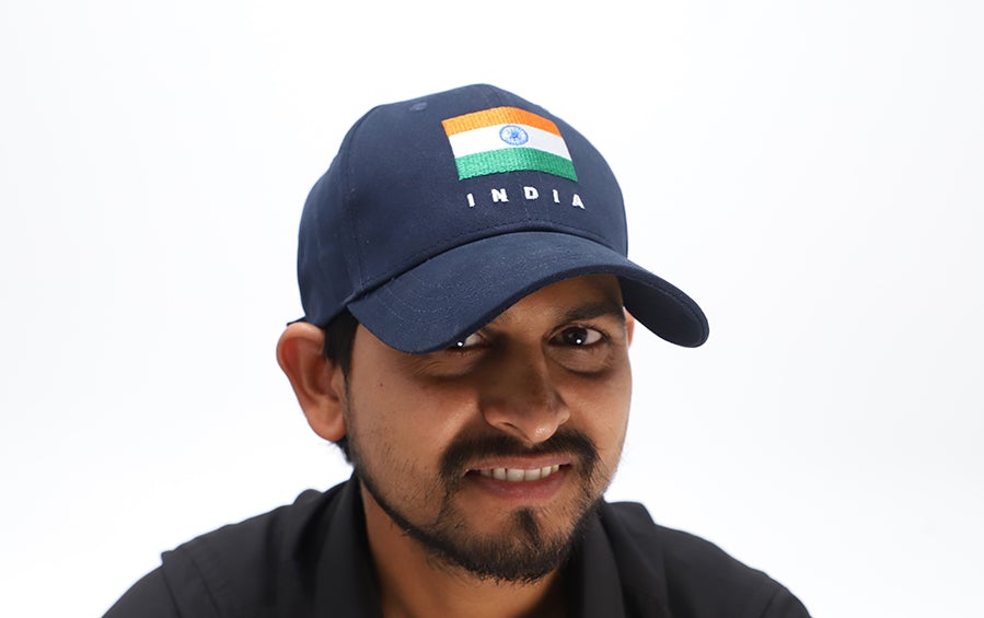 Buy Indian Flag Cap Online- Navy Blue Unisex Cap [Rectangular Tiranga ...