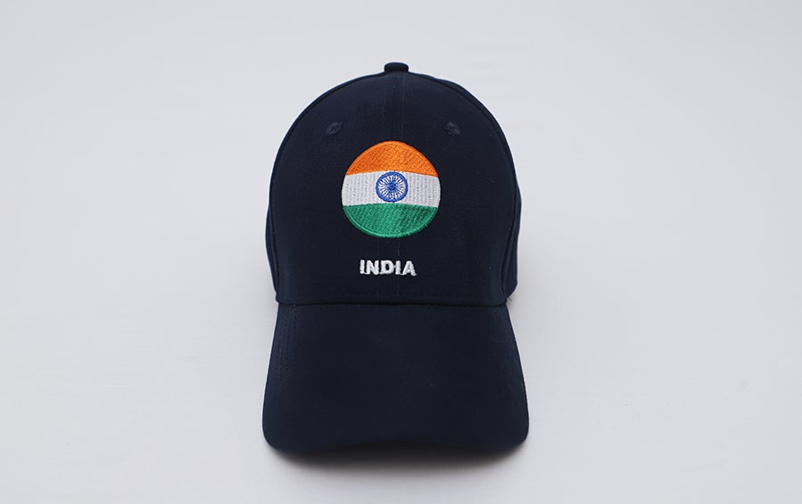 Buy Indian Flag Cap Online- Navy Blue Unisex Cap [Round Tiranga ...