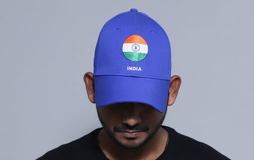 Buy Indian Flag Cap Online- Royal Blue Unisex Cap [Round Tiranga ...
