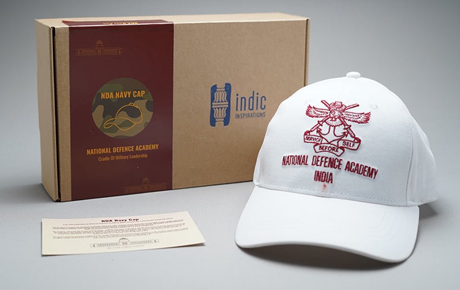 Buy NDA Navy Cap | White Online Indic Inspirations