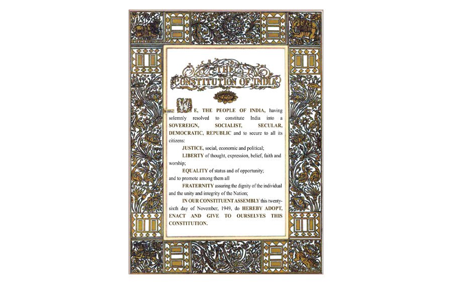 Buy Preamble of Indian Constitution Wall Frame Online – Indic Inspirations