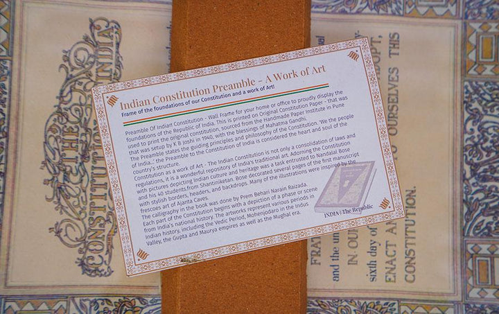 Buy Preamble of Indian Constitution Wall Frame Online – Indic Inspirations
