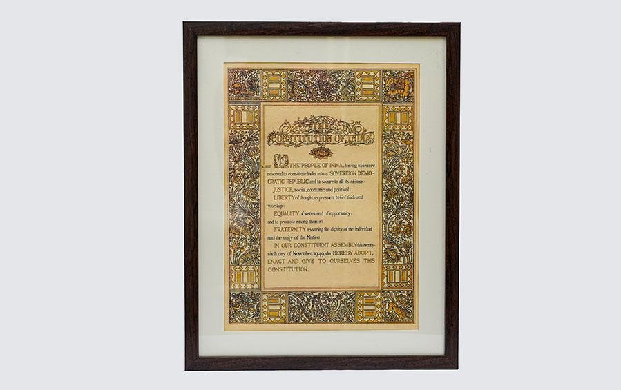 Buy Preamble of Indian Constitution Wall Frame Online – Indic Inspirations